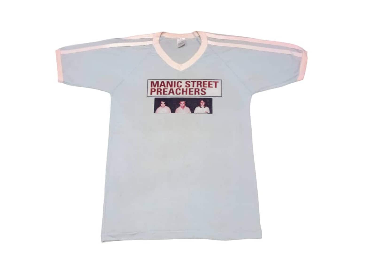 Vintage Manic Street Preachers Welsh Rock Indie Band Blue Small T Shirt ...