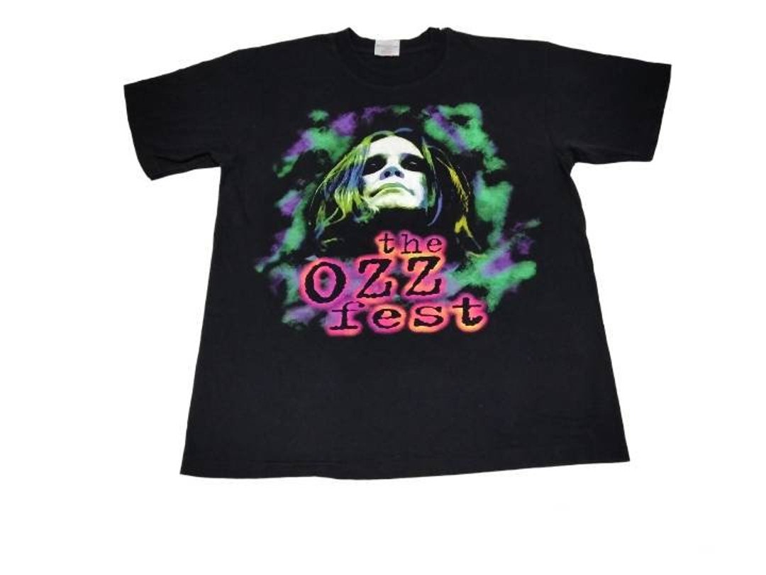 Vintage Ozzy Osbourne Singer Heavy Metal Glam Hard Rock Music Black ...