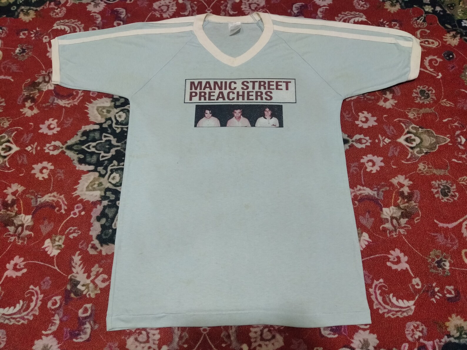 Vintage Manic Street Preachers Welsh Rock Indie Band Blue Small T Shirt ...