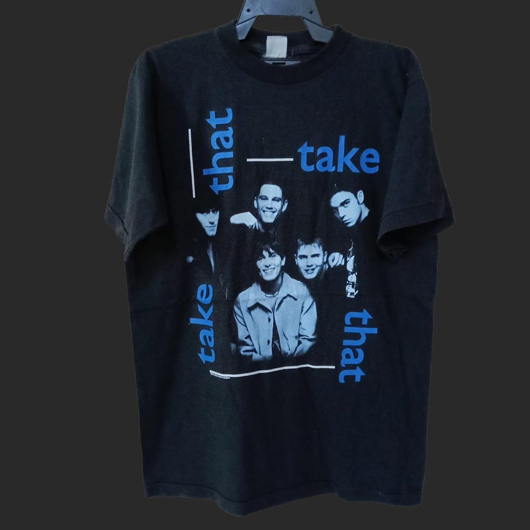 Vintage 90's Take That Pop Band Group Black Large T Shirt Take That 94 ...