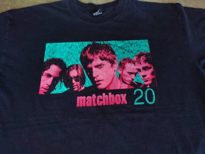 Vintage 90's Matchbox Twenty American Rock Band Black Xlarge T Shirt ...