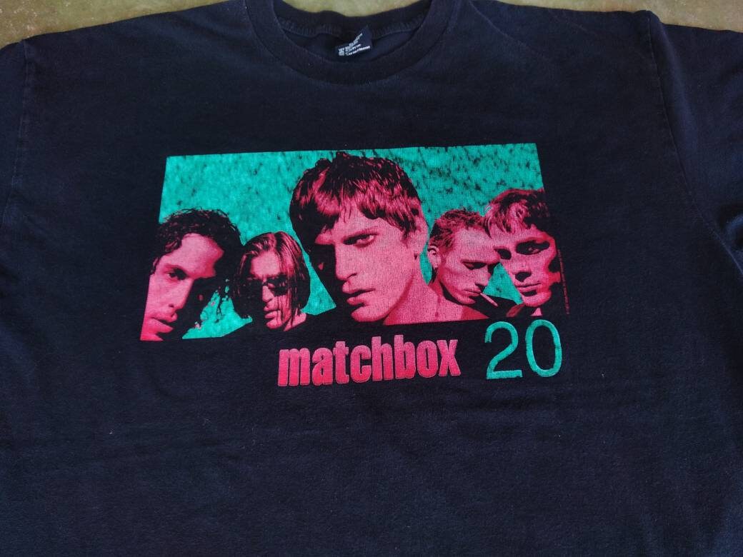 Vintage 90's Matchbox Twenty American Rock Band Black Xlarge T Shirt ...