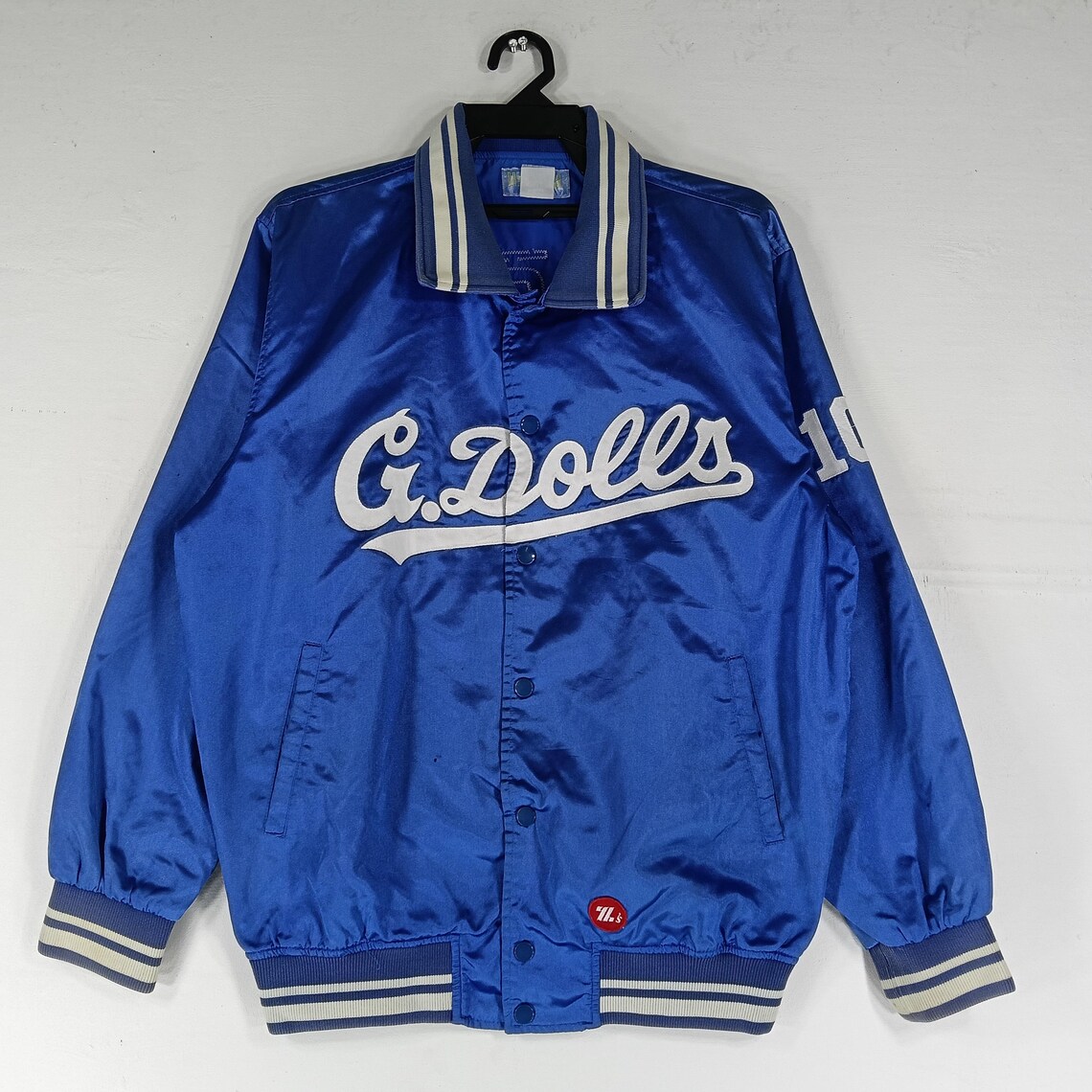 Vintage 90's American Baseball Team Varsity Satin Blue Medium Jacket ...