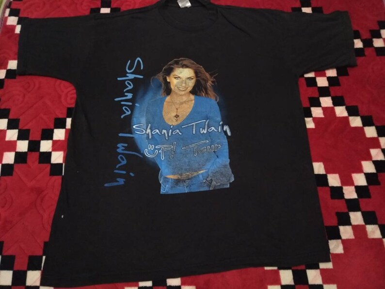 Vintage Shania Twain Canadian Singer Songwriter Black Xlarge T Shirt ...