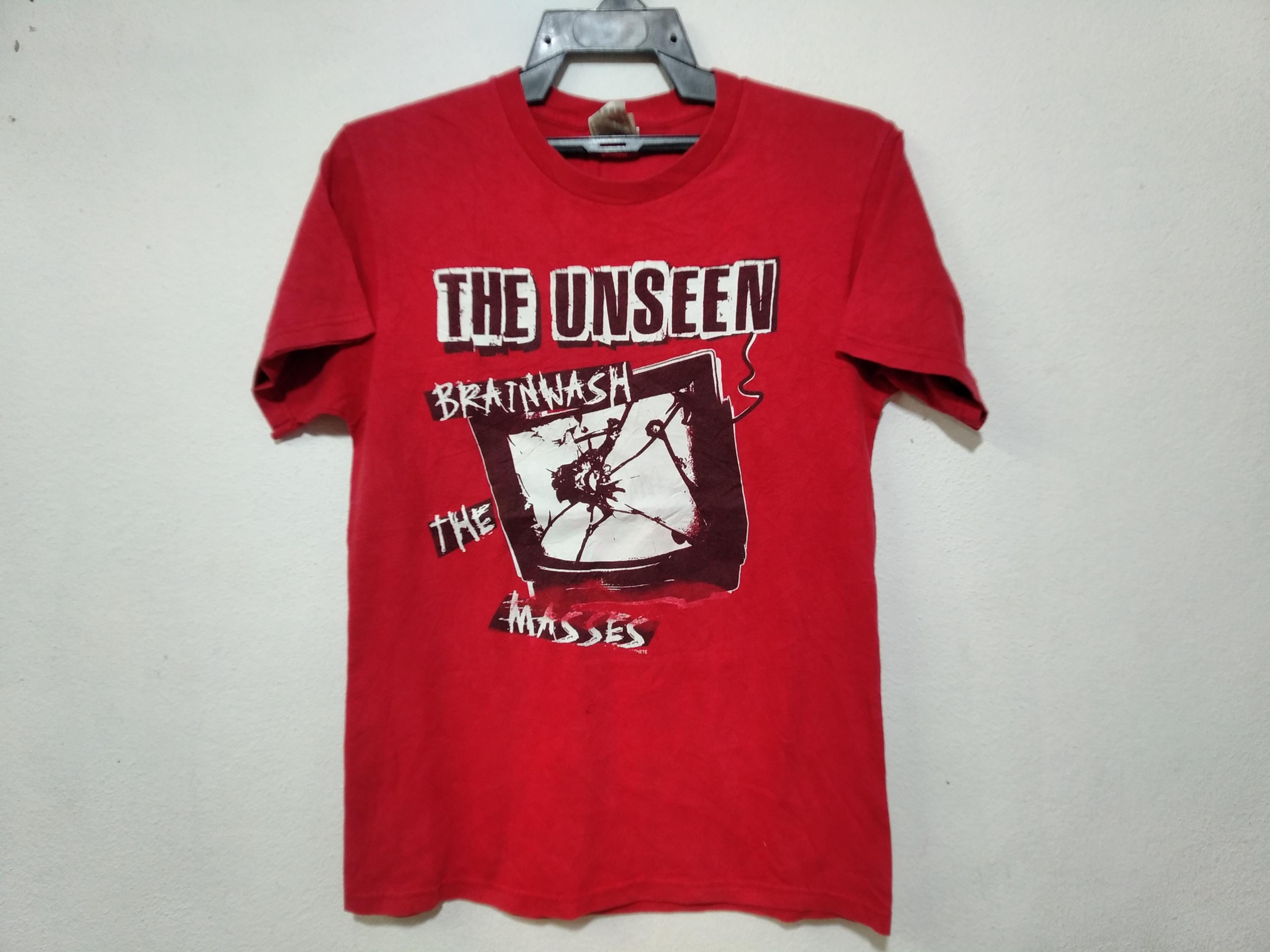 Vintage the Unseen American Punk Rock Band Red Small T Shirt Brainwash ...