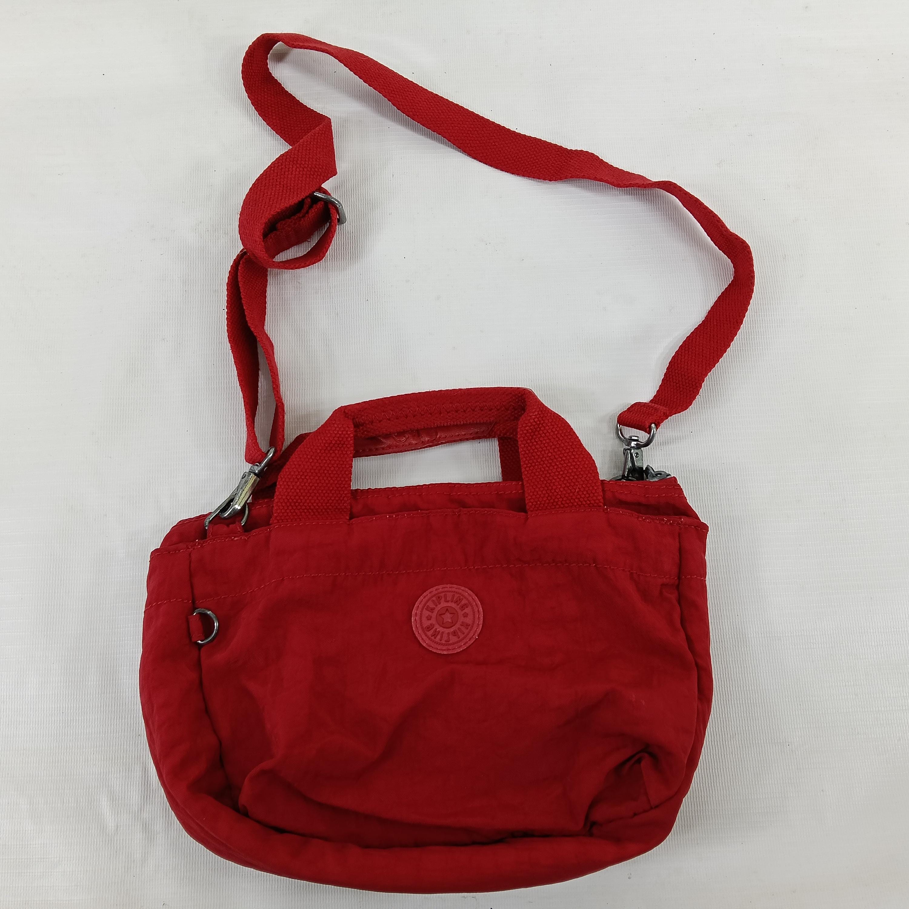 Vintage Kipling Red Classic Sling Bag Stylish Compact Lightweight for ...