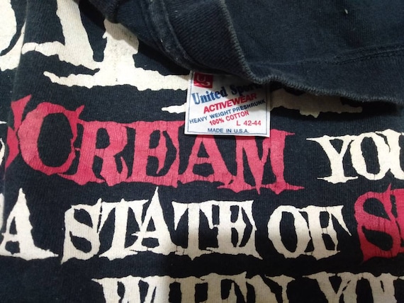 Vintage 90's Balzac Japanese Punk Rock Band Black Lar… - Gem