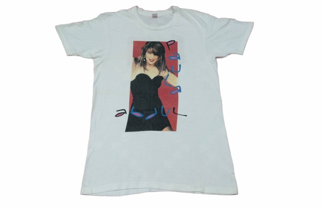 Vintage 90's Paula Abdul American Singer Dancer White Large T Shirt ...