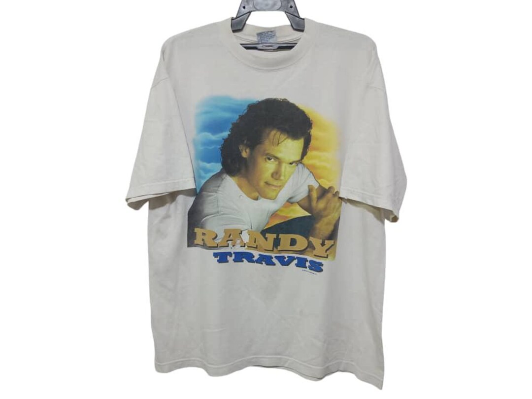 Vintage 90's Randy Travis American Country Singer White Xlarge T Shirt ...