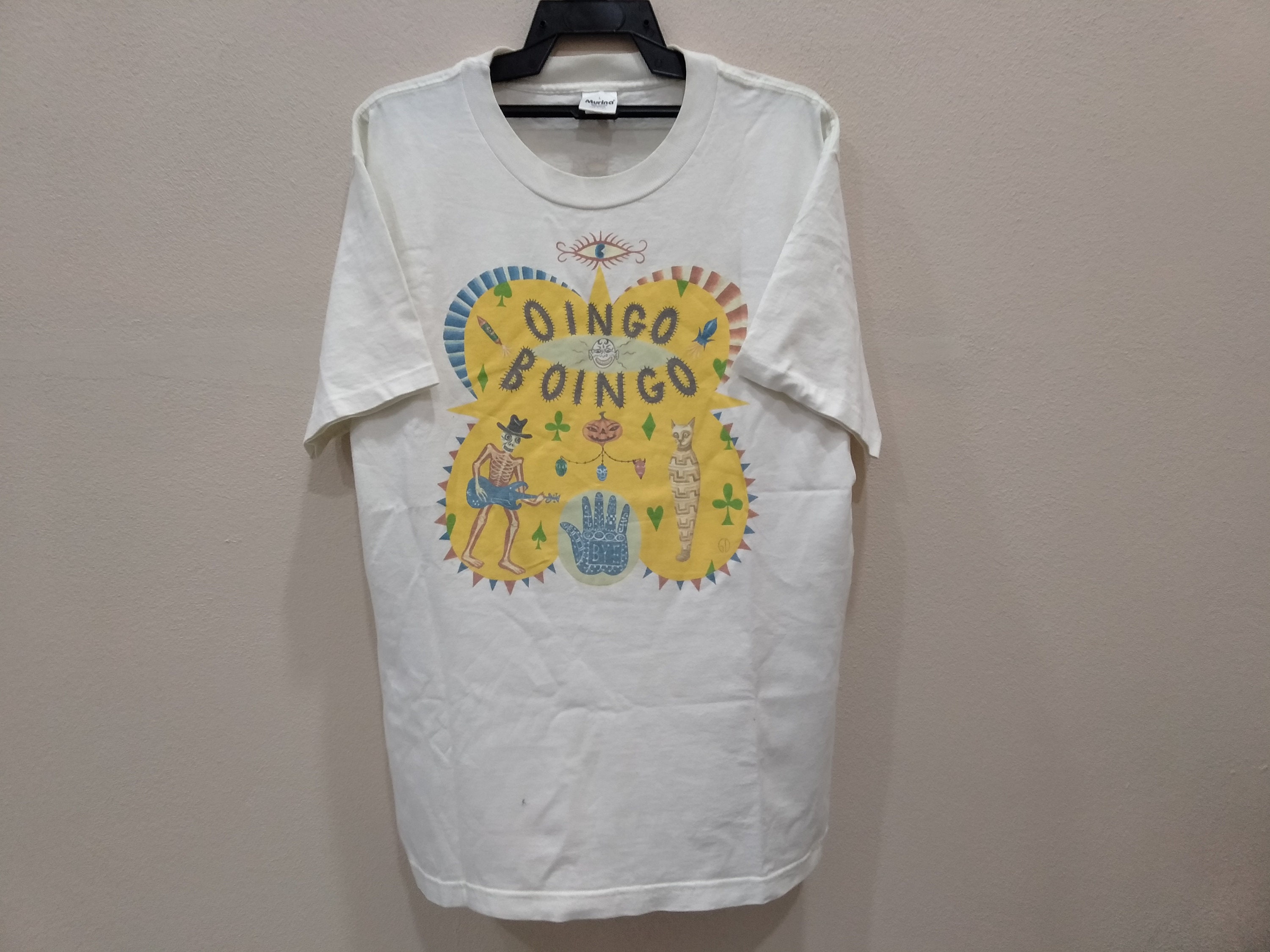 Vintage 90's Oingo Boingo American New Wave Band White Large T Shirt ...