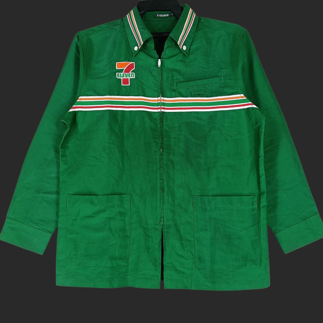 Vintage 7-eleven Workers Shirt Medium Vtg Japan Seven Eleven Uniform ...