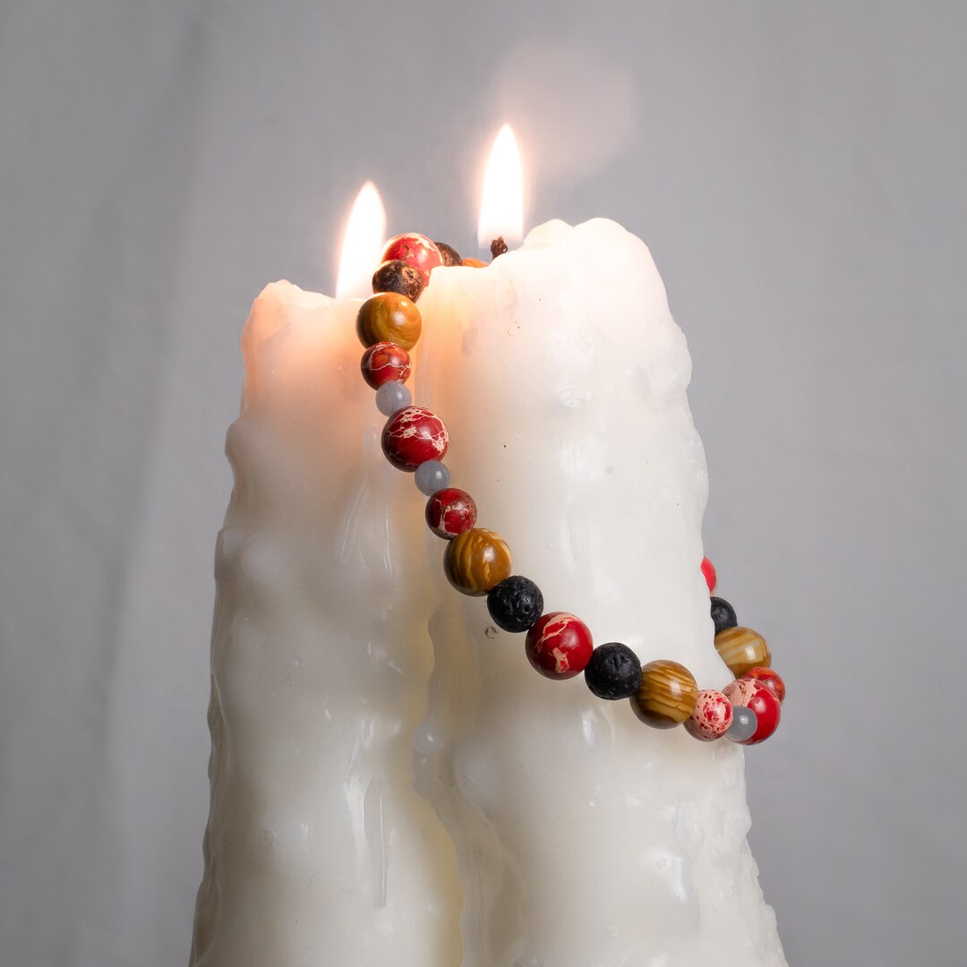 Fire the Classical Elements Gemstone Stretch Bracelets - Etsy