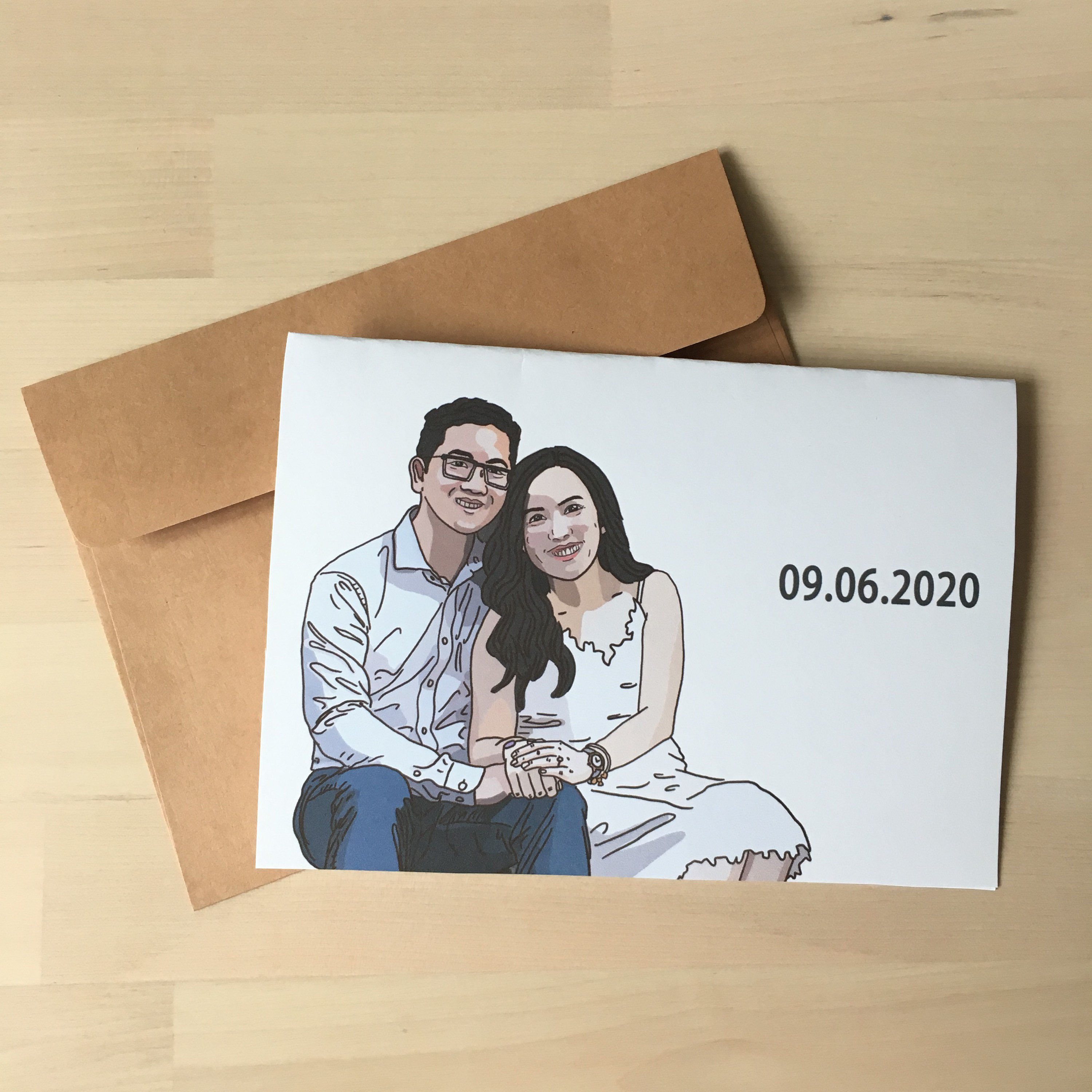 Custom Illustrated Cards Print With Personalized Greetings - Etsy