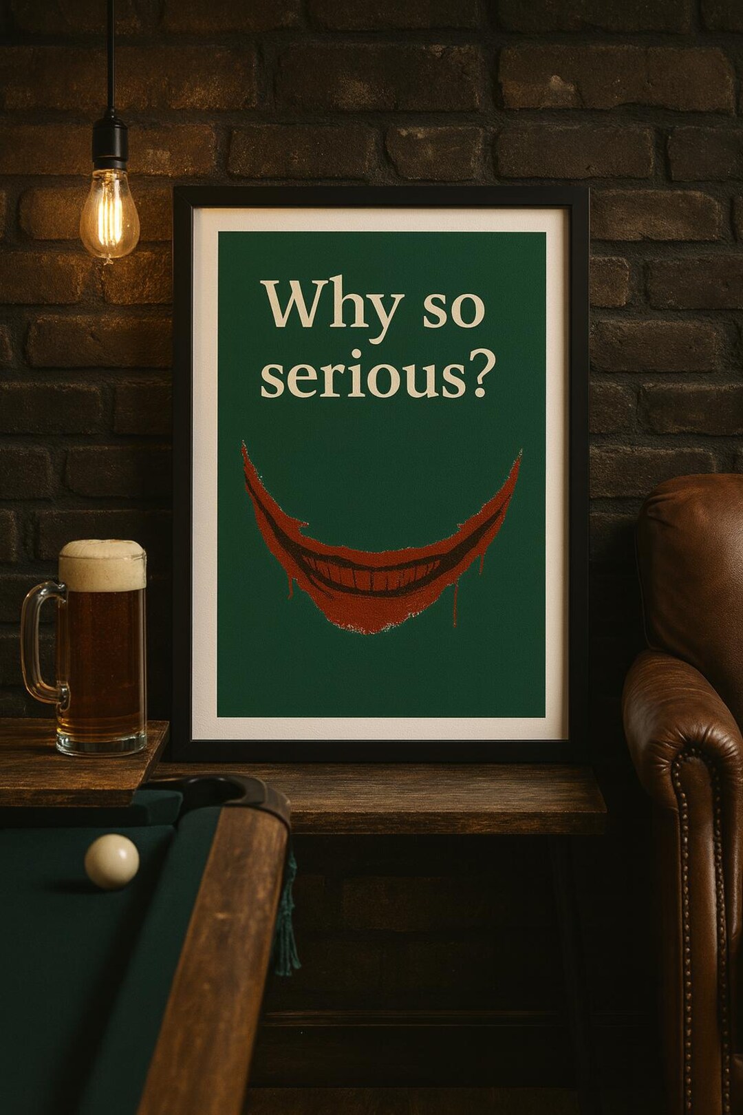 Joker Quote Wall Art – “why so Serious?” Dark Knight Movie Poster ...