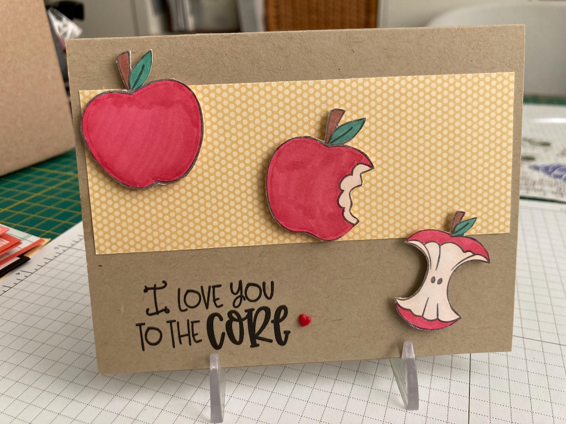 Love You to the Core Card - Etsy
