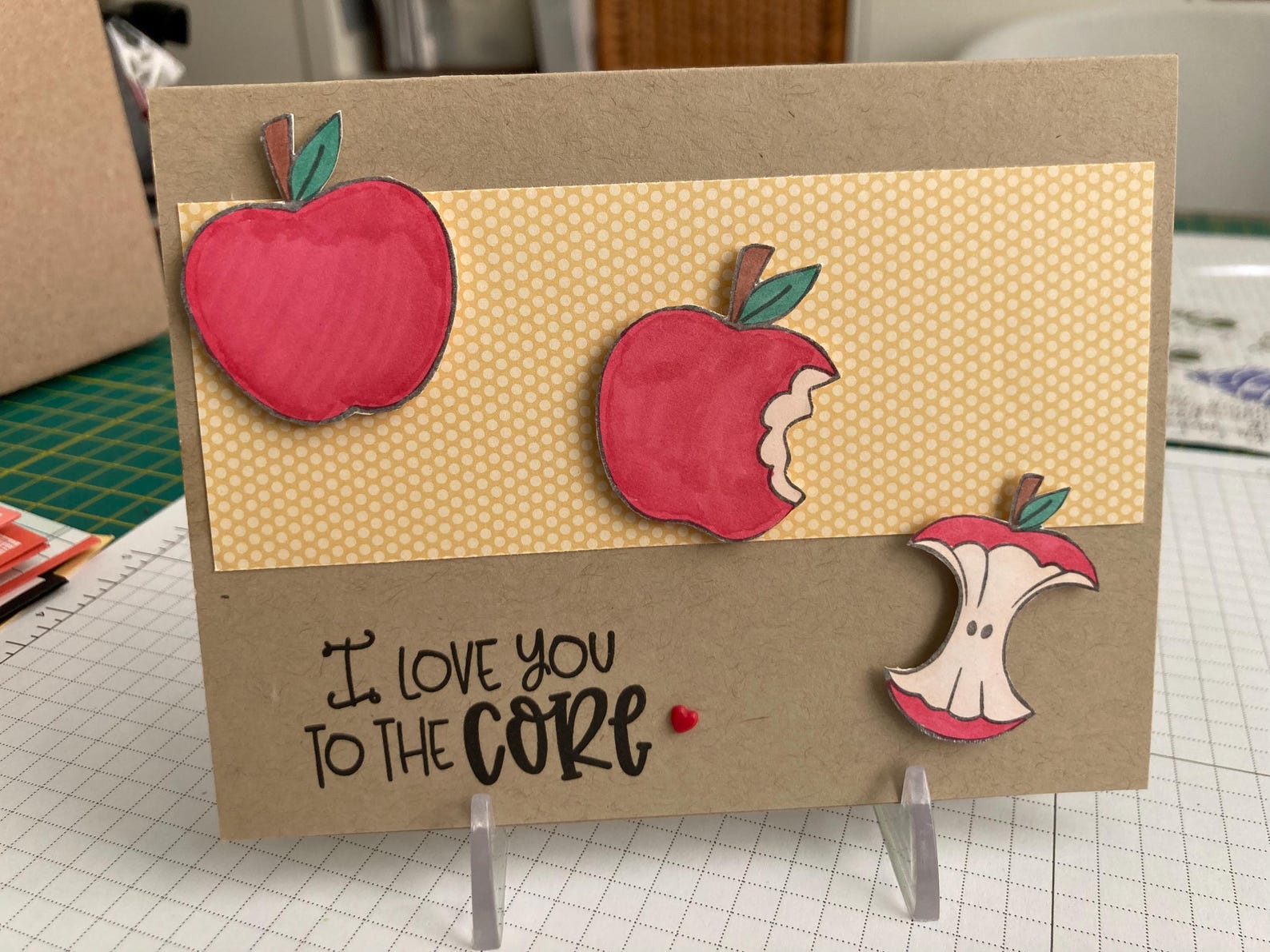 Love You to the Core Card - Etsy