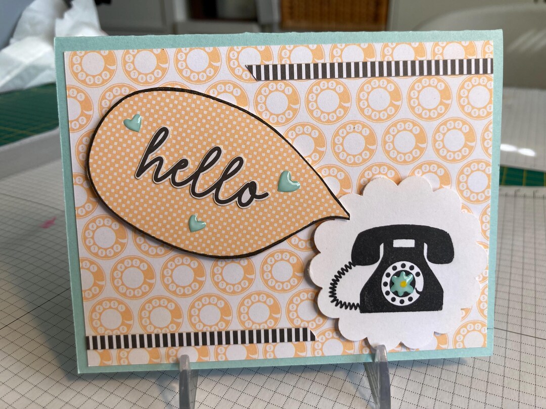 Vintage Telephone Hello Card - Etsy