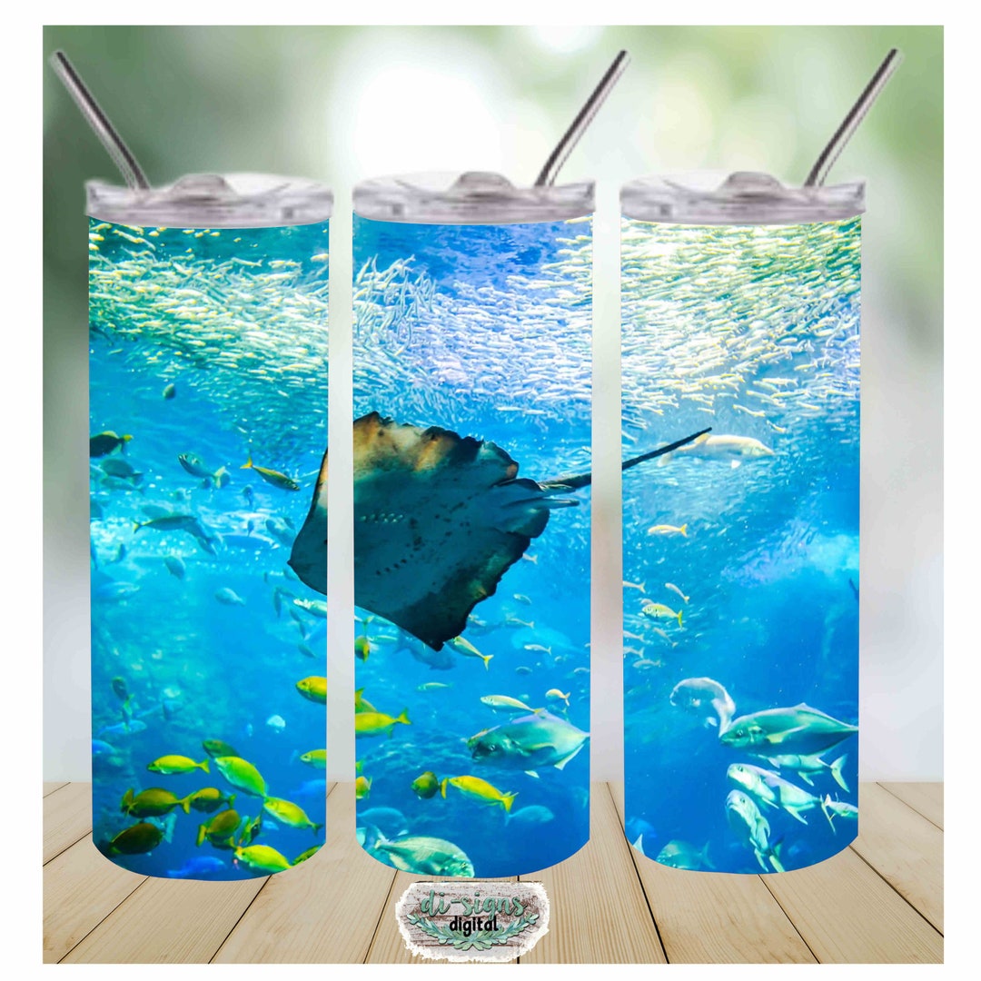 Stingray Sting Ray Underwater Digital Design for 20oz Sublimation ...