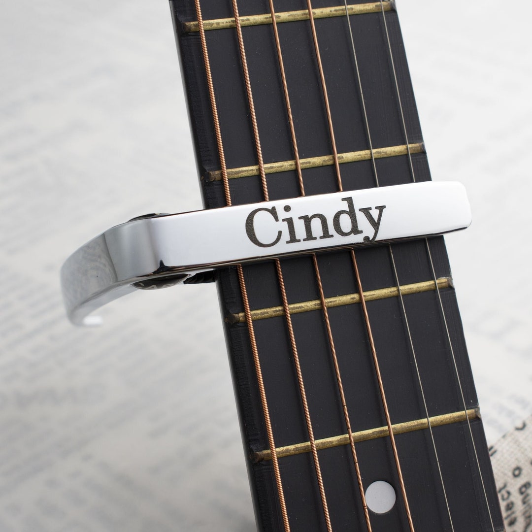 Personalized Metal Guitar Capo, Custom Message Guitar Pick, Engraved ...