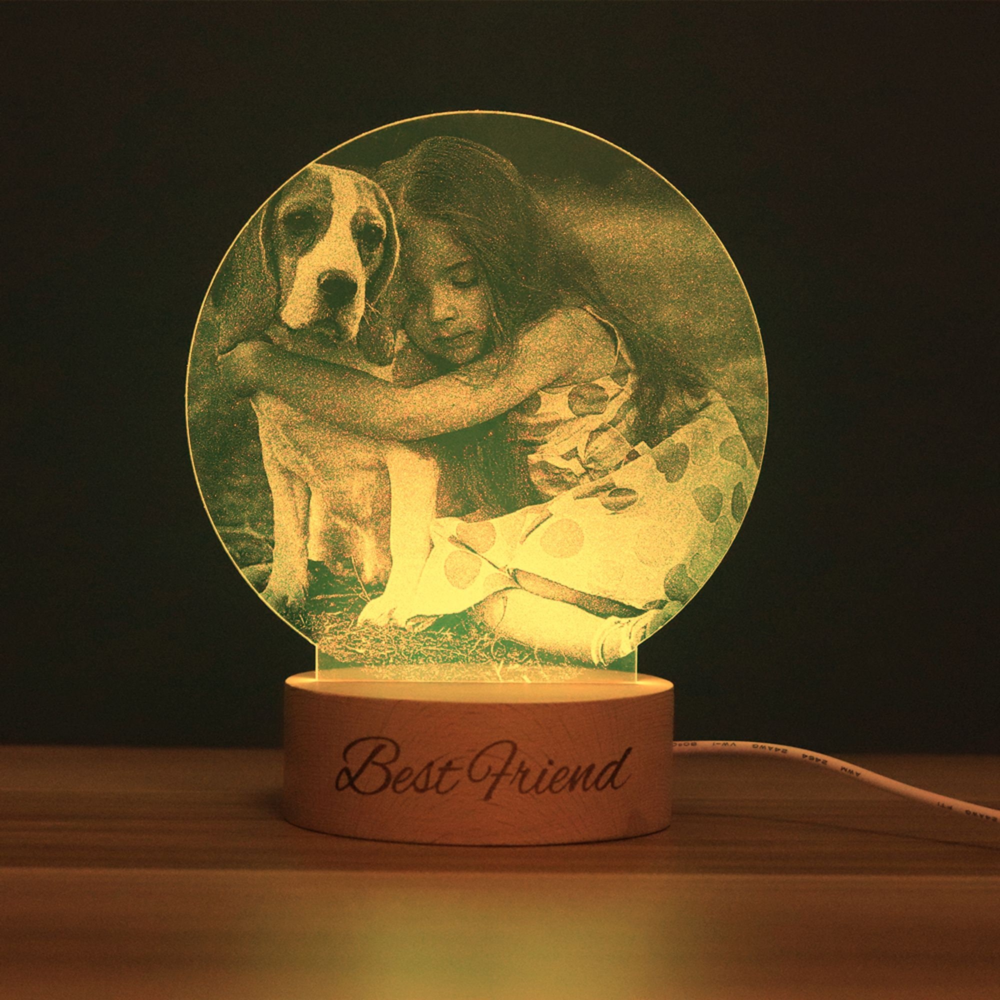 Custom 3D Photo Lamp, Personalized Night Light, Anniversary Gift - Etsy