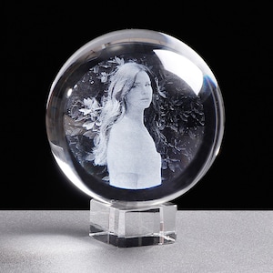 Custom 3D Photo Crystal Ball, Personalized Anniversary Gift - Etsy
