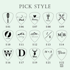 Personalized Wooden Guitar Pick Set With Engraved Case - Etsy