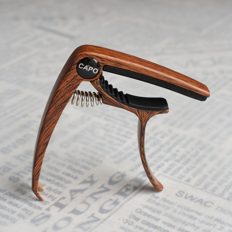Personalized Wood Grain Guitar Capo, Engraved Pick, Musician Gift - Etsy