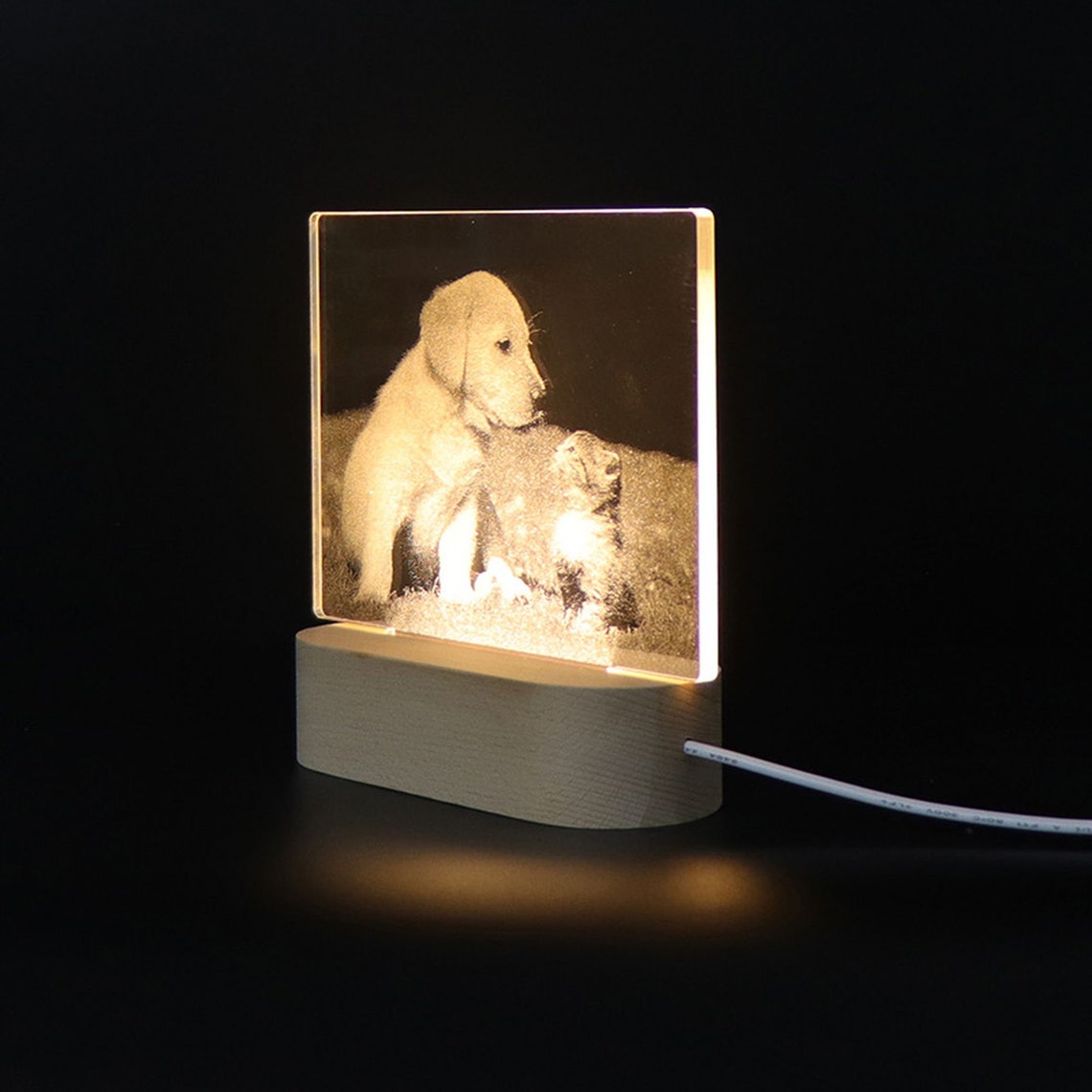 Custom 3D Photo Lamp, Personalized Night Light, Anniversary Gift - Etsy