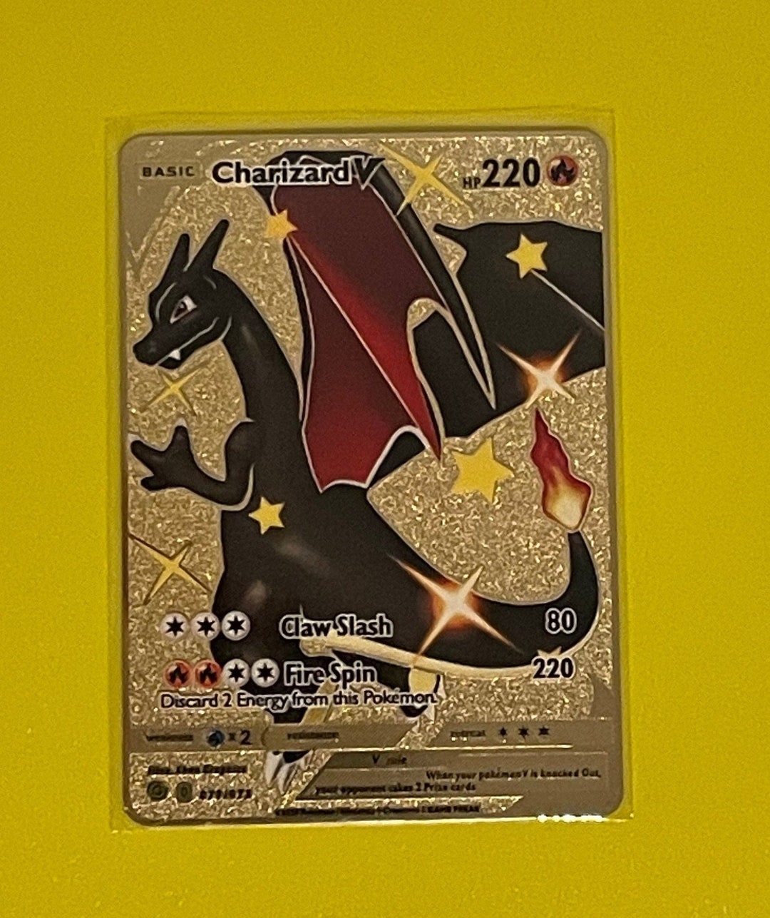 Black Charizard Pokemon Custom Metal Card/custom Foil Card/valentines ...