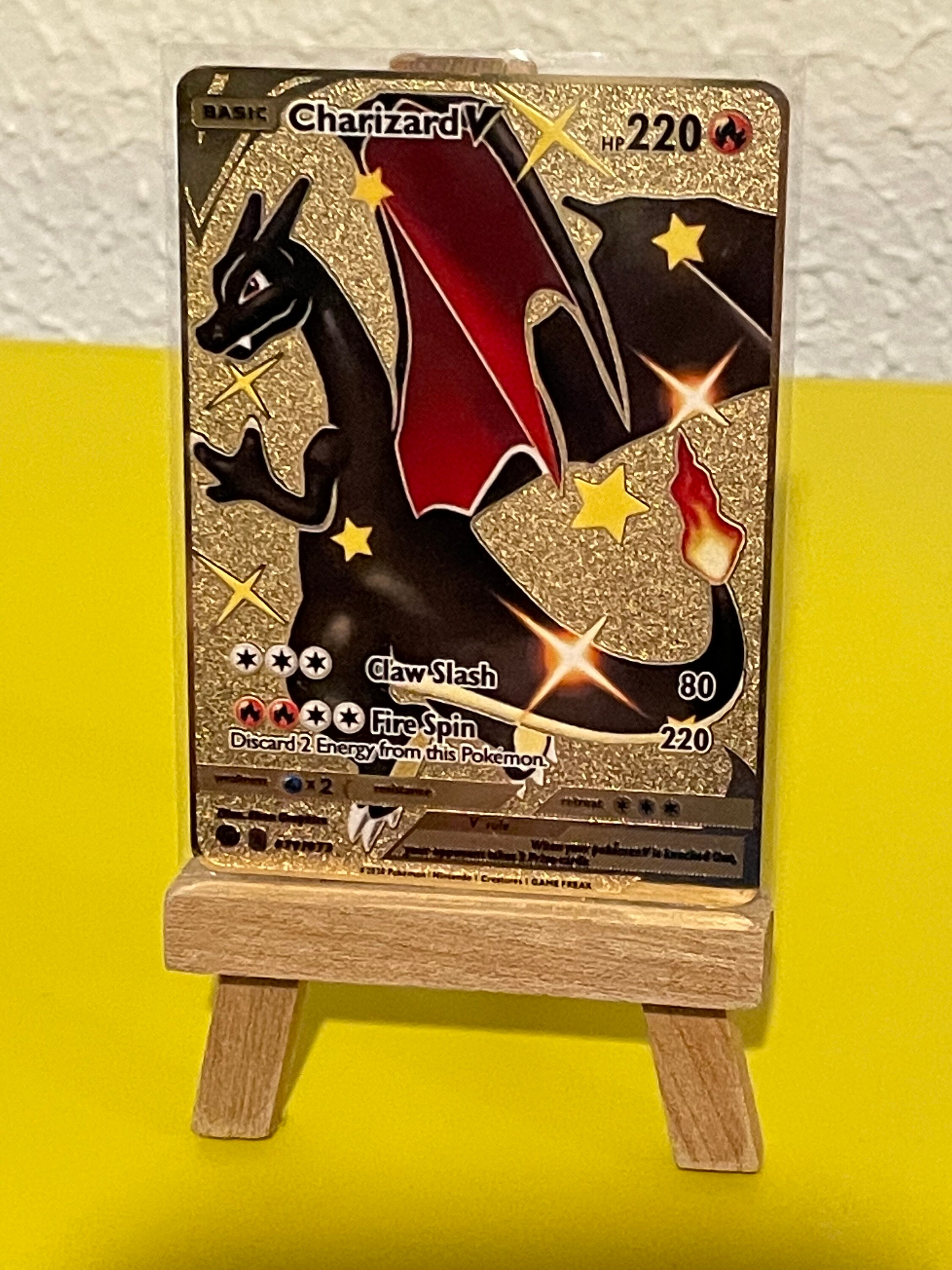 Black Charizard Pokemon Custom Metal Card/custom Foil Card/valentines ...