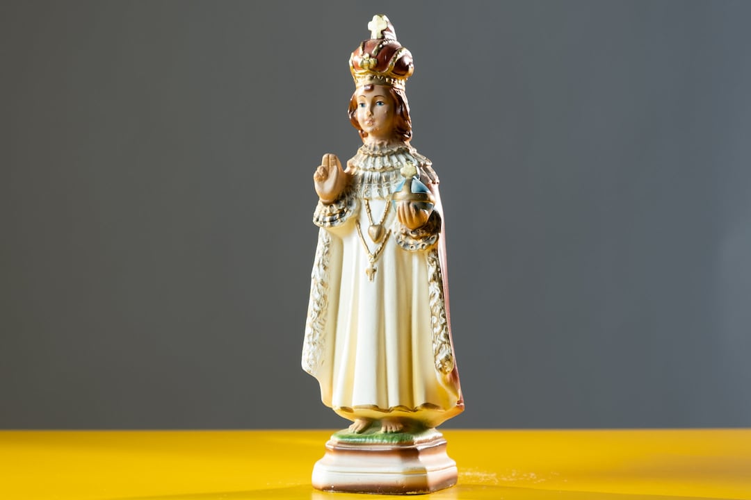 Vintage Infant of Prague Child Jesus Statue / Figurine - Italy 1940's ...