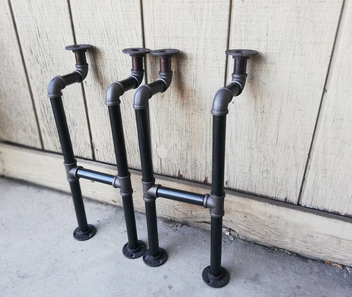 Designer Table Legs,industrial Black Pipe Legs,vintage Table Legs, Iron ...