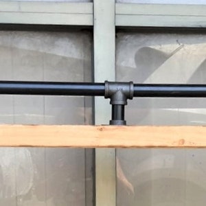 Industrial Black Pipe Drink/bar Rail With Support Brackets, Top Drink ...