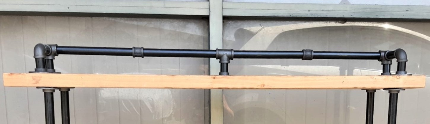 Industrial Black Pipe Drink/bar Rail With Support Brackets, Top Drink ...