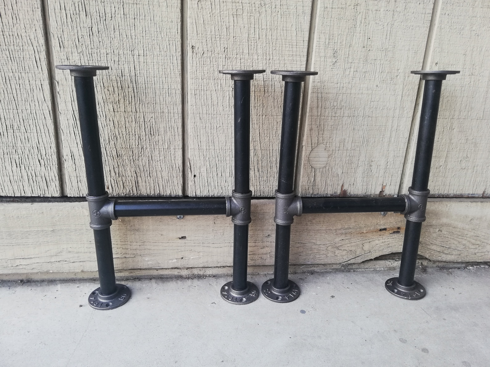 Black Industrial Pipe Table Legs,rustic Pipe Legs, Vintage Steel Table ...