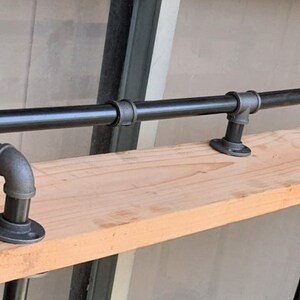 Industrial Black Pipe Drink/bar Rail With Support Brackets, Top Drink ...