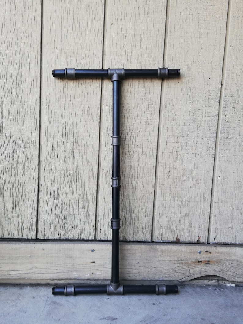 Industrial Table Leg Crossbar, Black Iron Pipe Support - Etsy