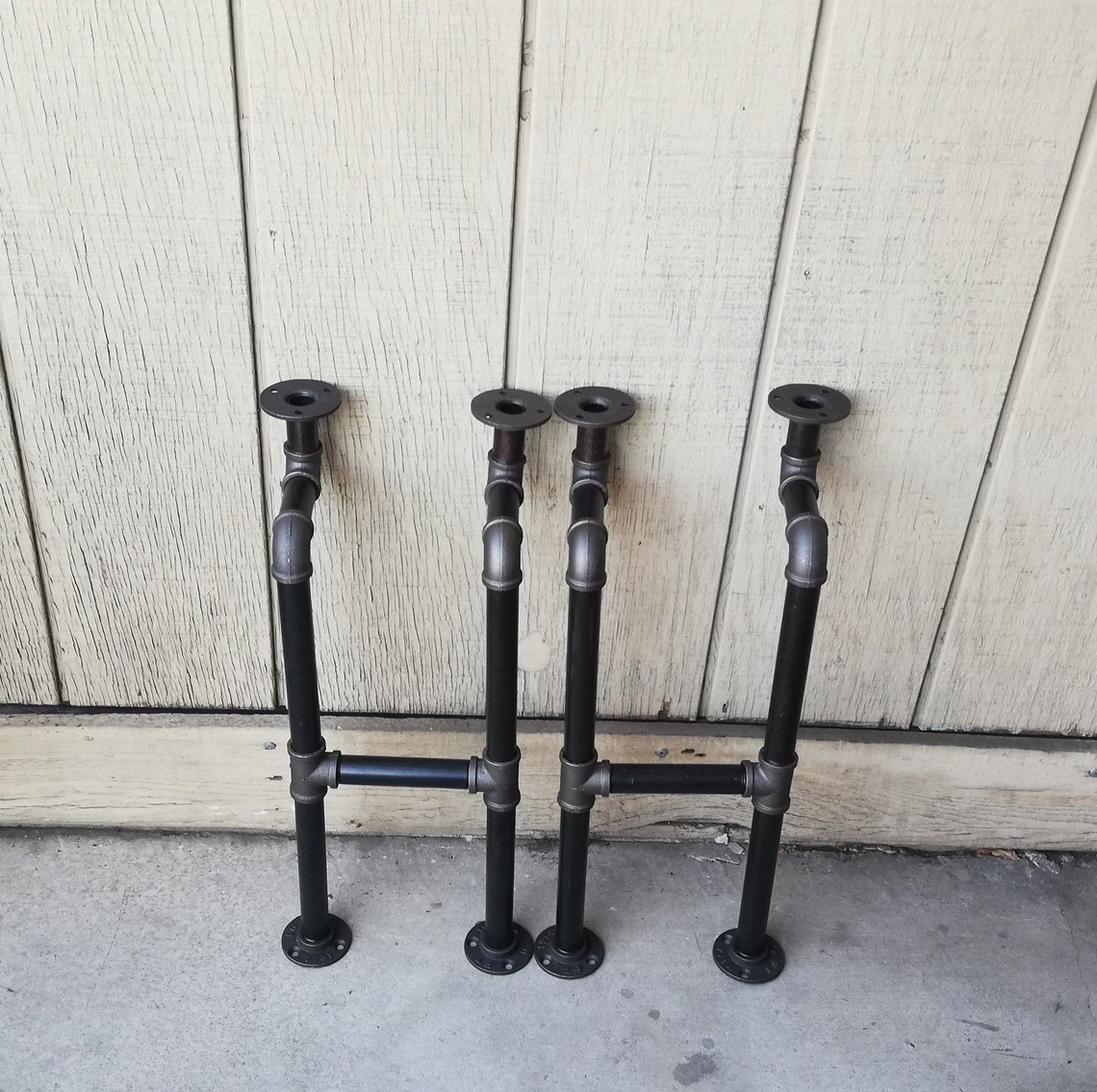Designer Table Legs,industrial Black Pipe Legs,vintage Table Legs, Iron ...