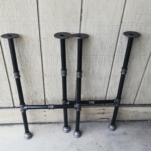 Steel Rustic Table Legs, Iron Pipe Table Legs,coffee Table Legs,black ...