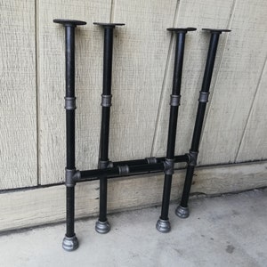 Steel Rustic Table Legs, Iron Pipe Table Legs,coffee Table Legs,black ...