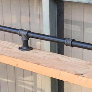Industrial Black Pipe Drink/bar Rail With Support Brackets, Top Drink ...
