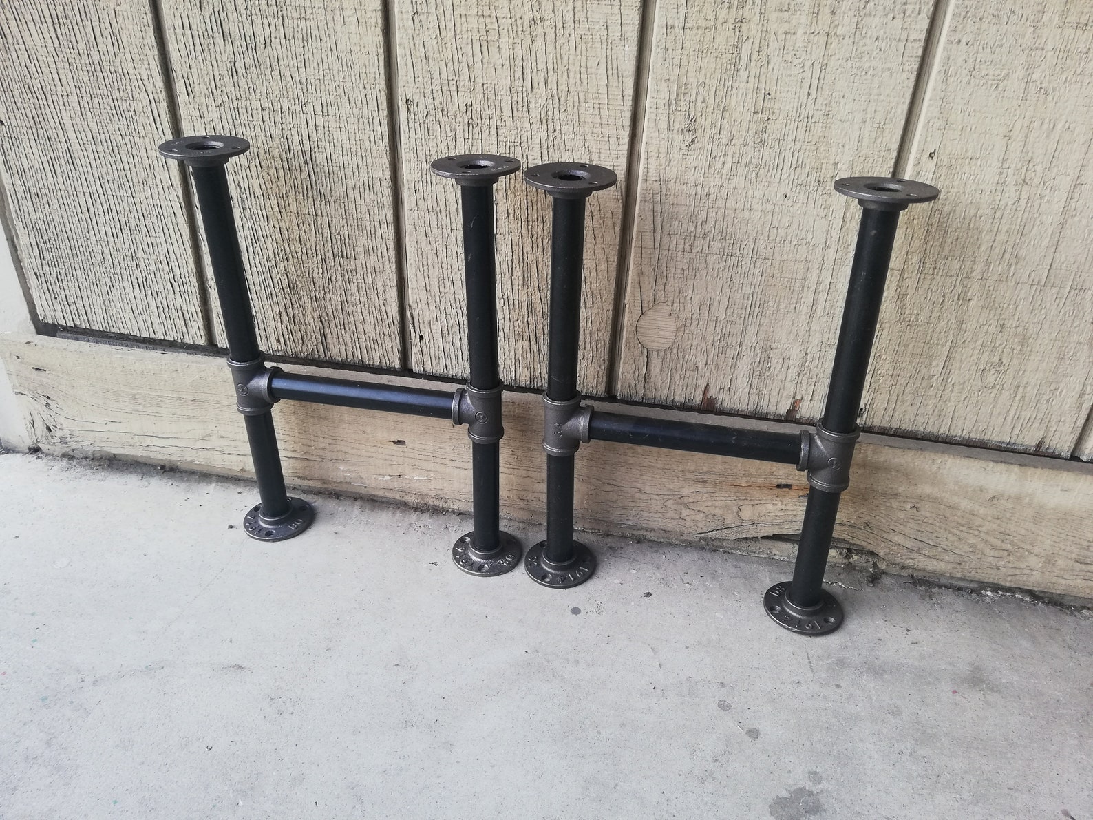 Black Industrial Pipe Table Legs,rustic Pipe Legs, Vintage Steel Table ...