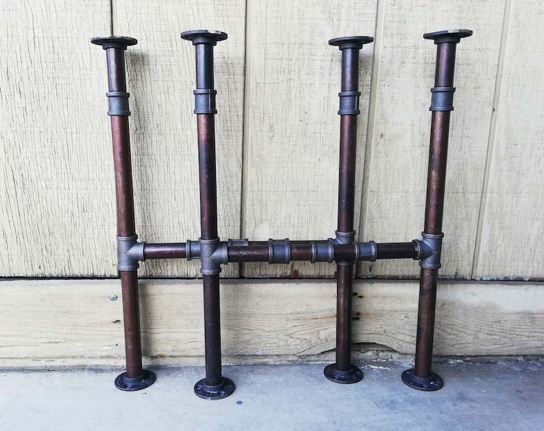 Vintage Industrial Pipe Table Legs, Copperish Color, DIY Furniture - Etsy