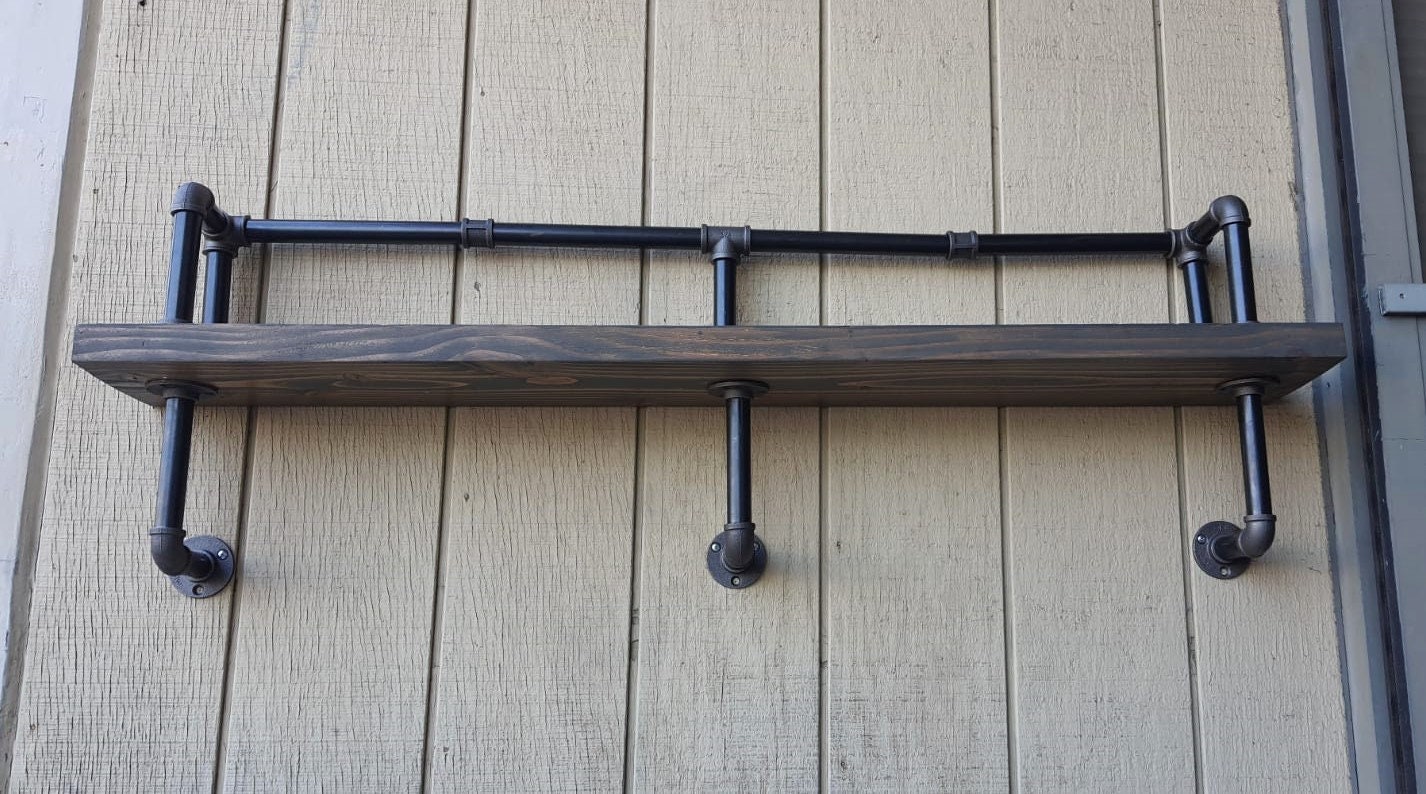 Industrial Black Pipe Drink/bar With 3 Support - Etsy