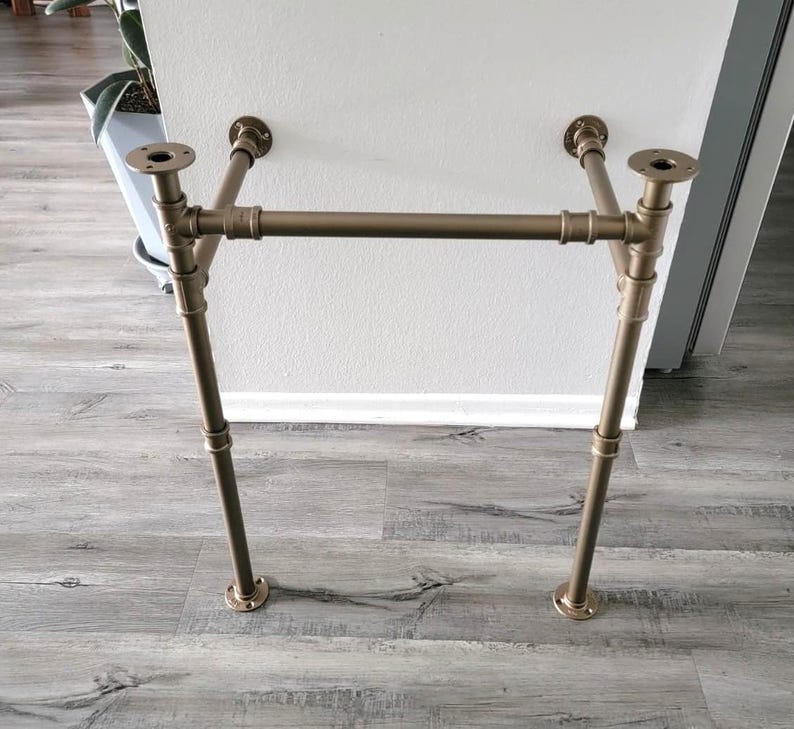Antique Brass Finish Farmhouse Sink Legs: DIY Rustic Style (28x21x17 ...