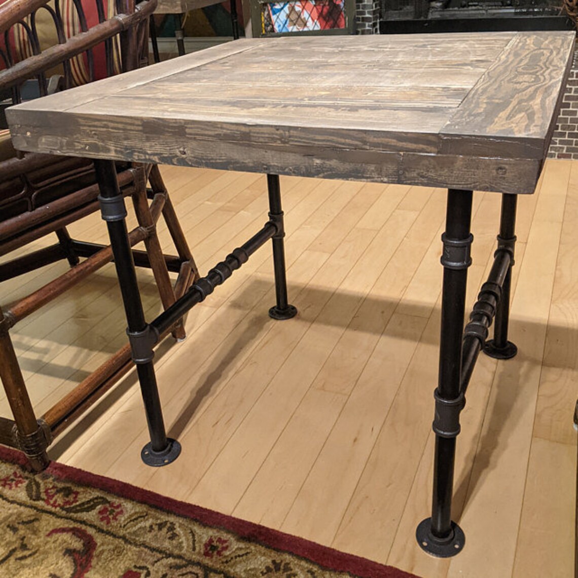 Black Industrial Pipe Table Legs,rustic Pipe Legs, Vintage Steel Table ...