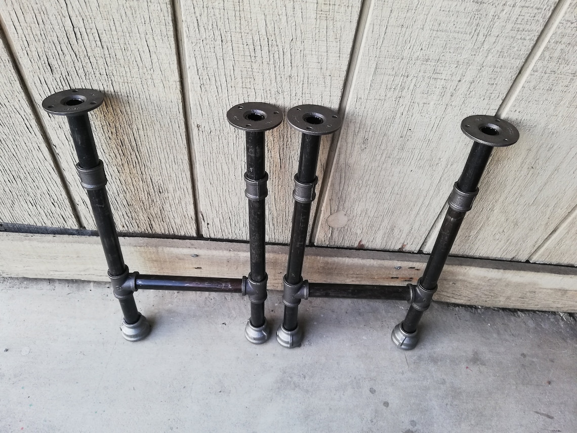 Vintage Decor Table Legs, Rustic Design Industrial Pipe Legs Vintage ...