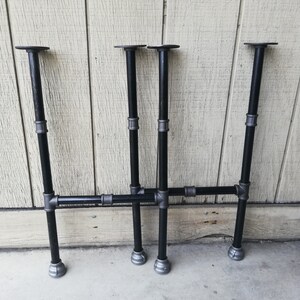 Steel Rustic Table Legs, Iron Pipe Table Legs,coffee Table Legs,black ...