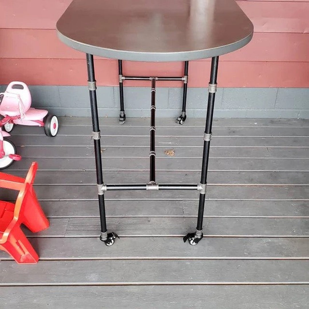 Table Legs With Crossbar,with Wheels and 4 Brakes ,dinning Table Legs W ...