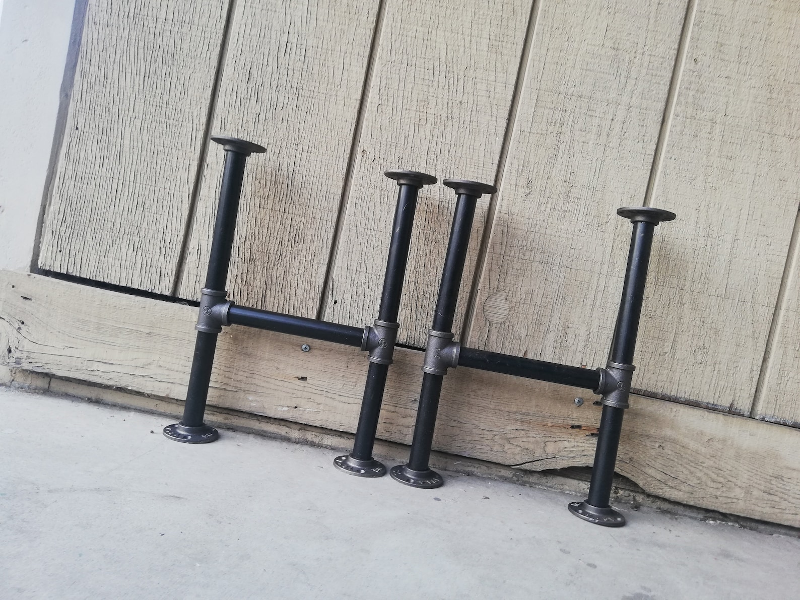 Black Industrial Pipe Table Legs,rustic Pipe Legs, Vintage Steel Table ...